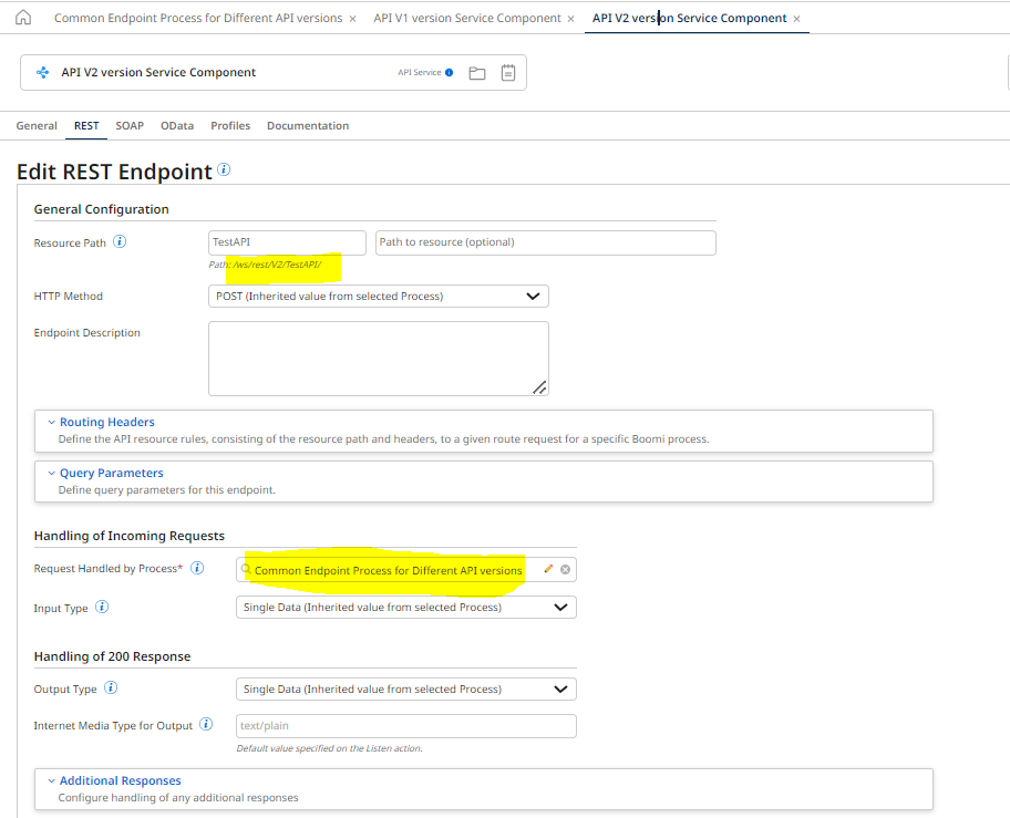 Article: How to use common REST Endpoint Process for Different API versions - Boomi Community